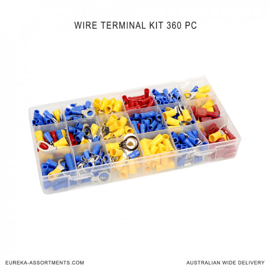 Eureka Assortment Wire Terminals Kit 360 pc